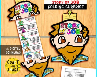 Story of JOB Folding Surprise: Bible Craft, Bible Story Lesson Summary ...