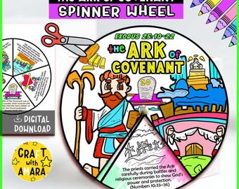 The Ark of the Covenant Spinner Coloring Wheel: Bible Activity for Kids ...