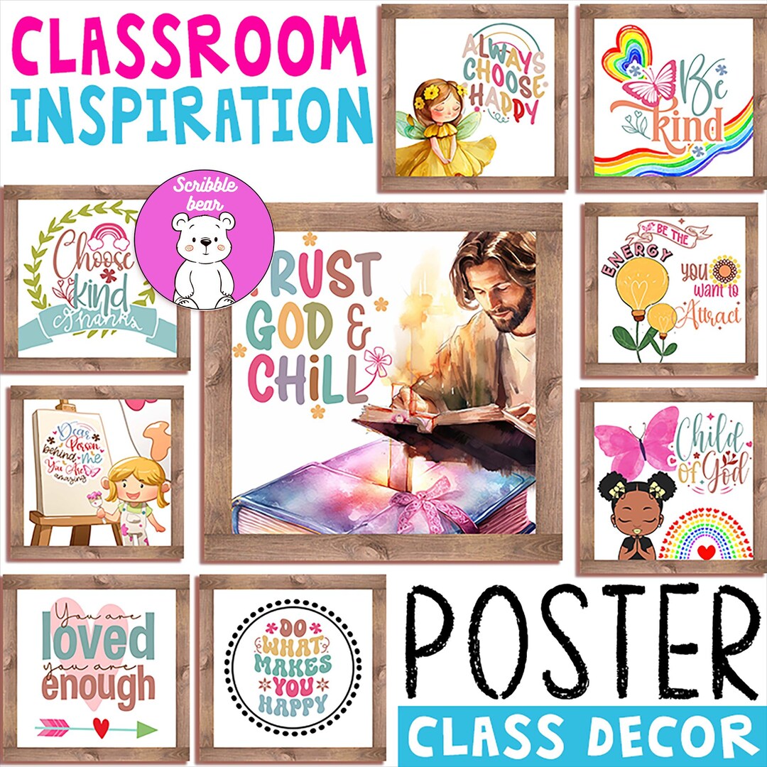 Classroom Inspiration Posters, Classroom Decor Positive Motivation Kids ...