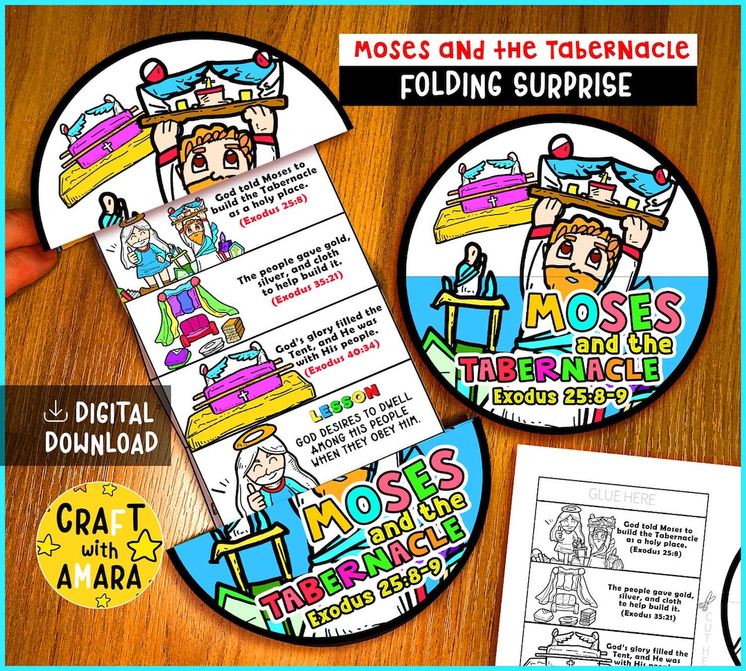 Moses and the Tabernacle (tent of Meeting) Folding Surprise Craft ...