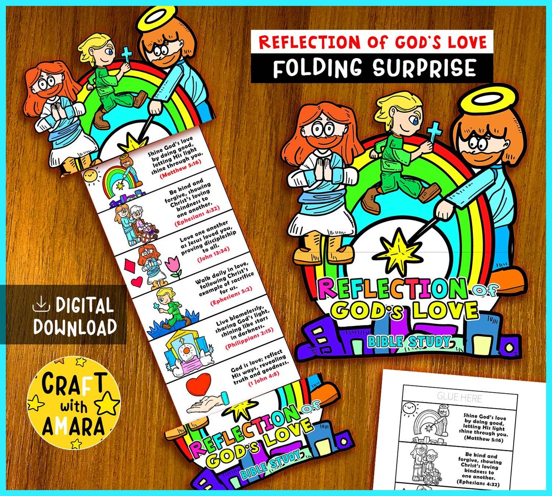 Be a Reflection of God's Love Folding Surprise Bible Craft: Gospel of ...