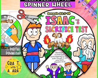Isaac's Sacrifice Test Coloring Cube Craft, Memory Games, Bible Craft ...