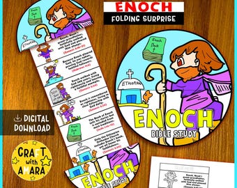 ENOCH Folding Surprise Coloring Bible Craft: Bible Story Lesson, Sunday ...