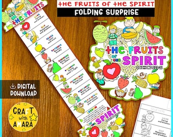 The Fruits of the Spirit Coloring Cube Craft, Holy Spirit, Bible Verse ...