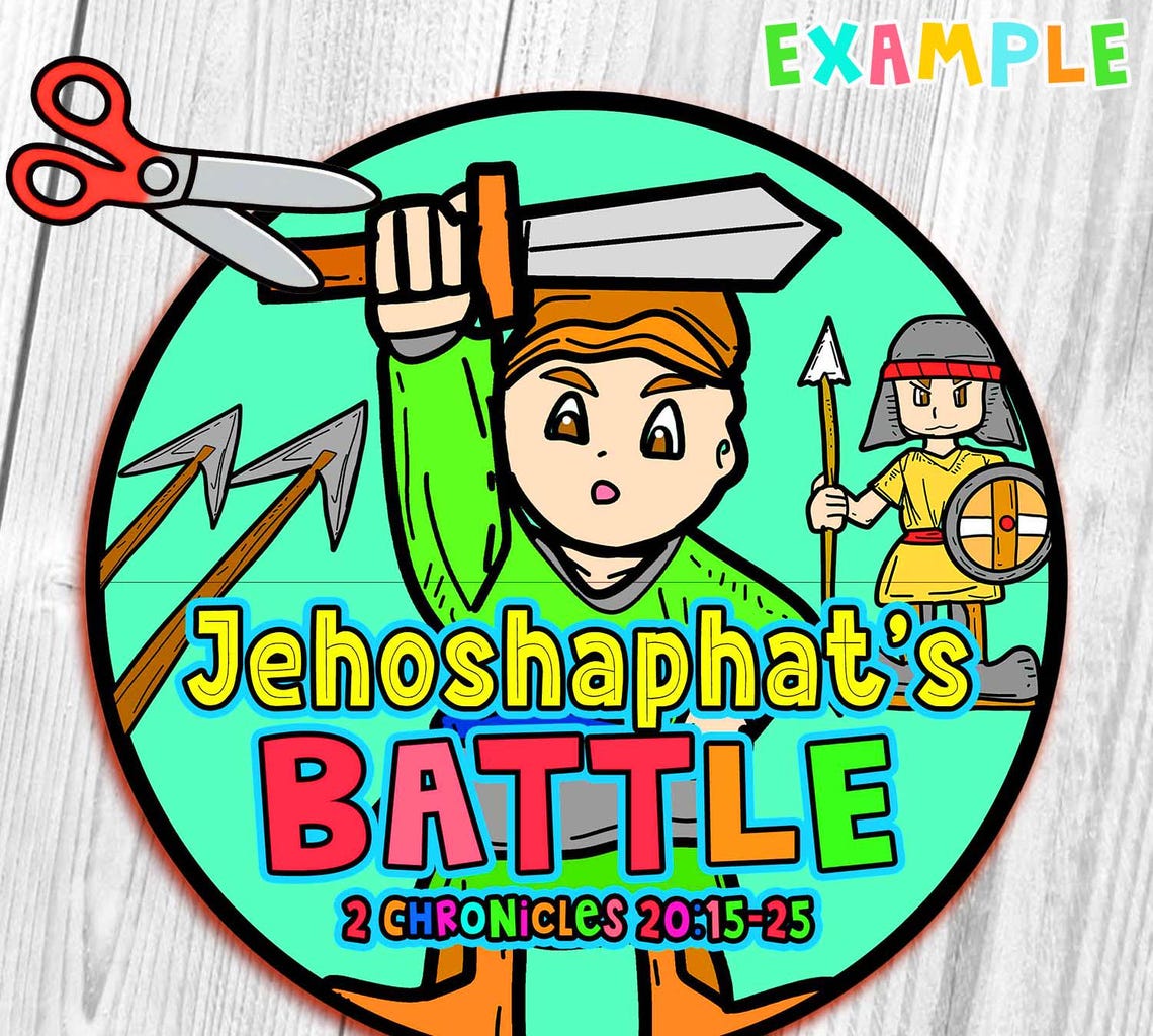 Jehoshaphat's Battle Folding Surprise Bible Craft, Bible Story Lesson ...