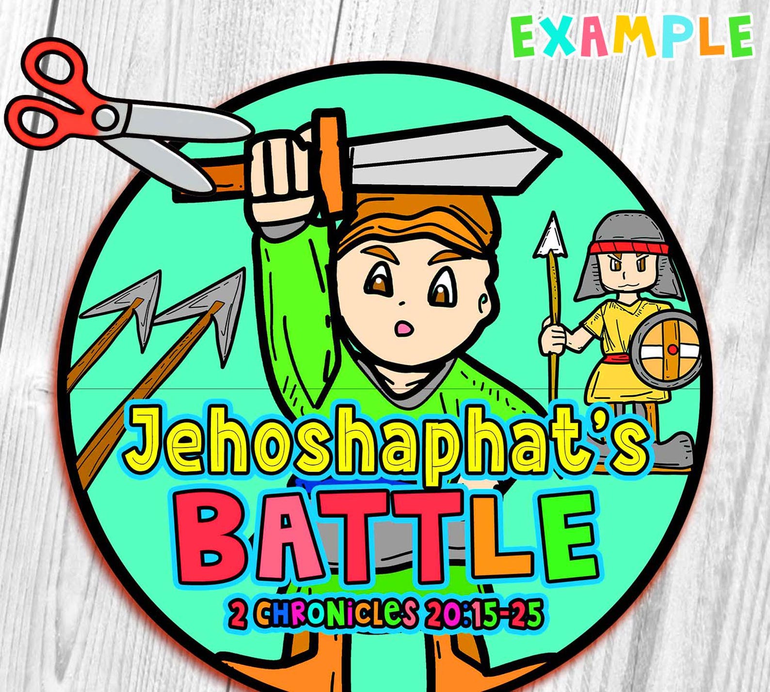 Jehoshaphat's Battle Folding Surprise Bible Craft, Bible Story Lesson ...