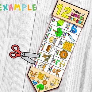 12 Tribes of Israel Symbol Folding Surprise Bible Craft, Bible Lesson ...