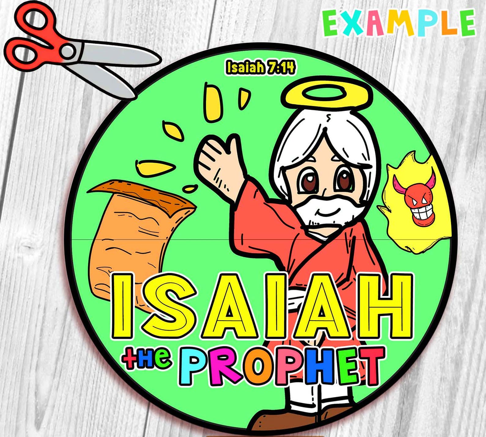 Isaiah the Prophet Folding Surprise, Bible Craft, Bible Story Lesson ...