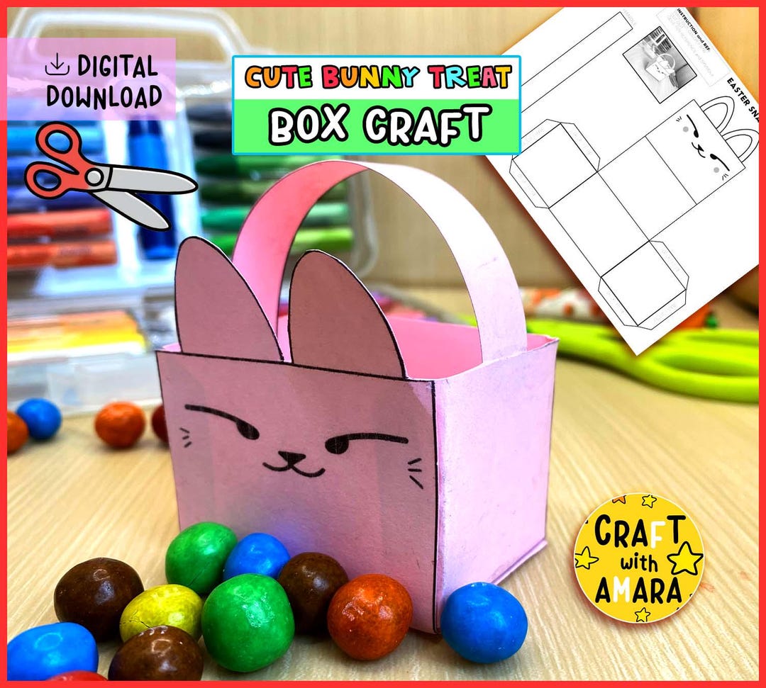 Easter Bunny Basket Gift Box Craft: Easter Story Holy Week, Coloring ...
