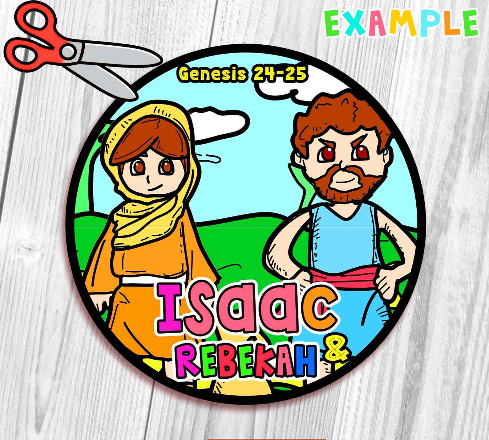 Isaac and Rebekah Folding Surprise Bible Craft: Bible Story Lesson ...