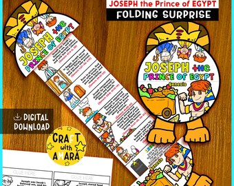 Joseph the Prince of Egypt Folding Surprise Bible Craft, Bible Story ...