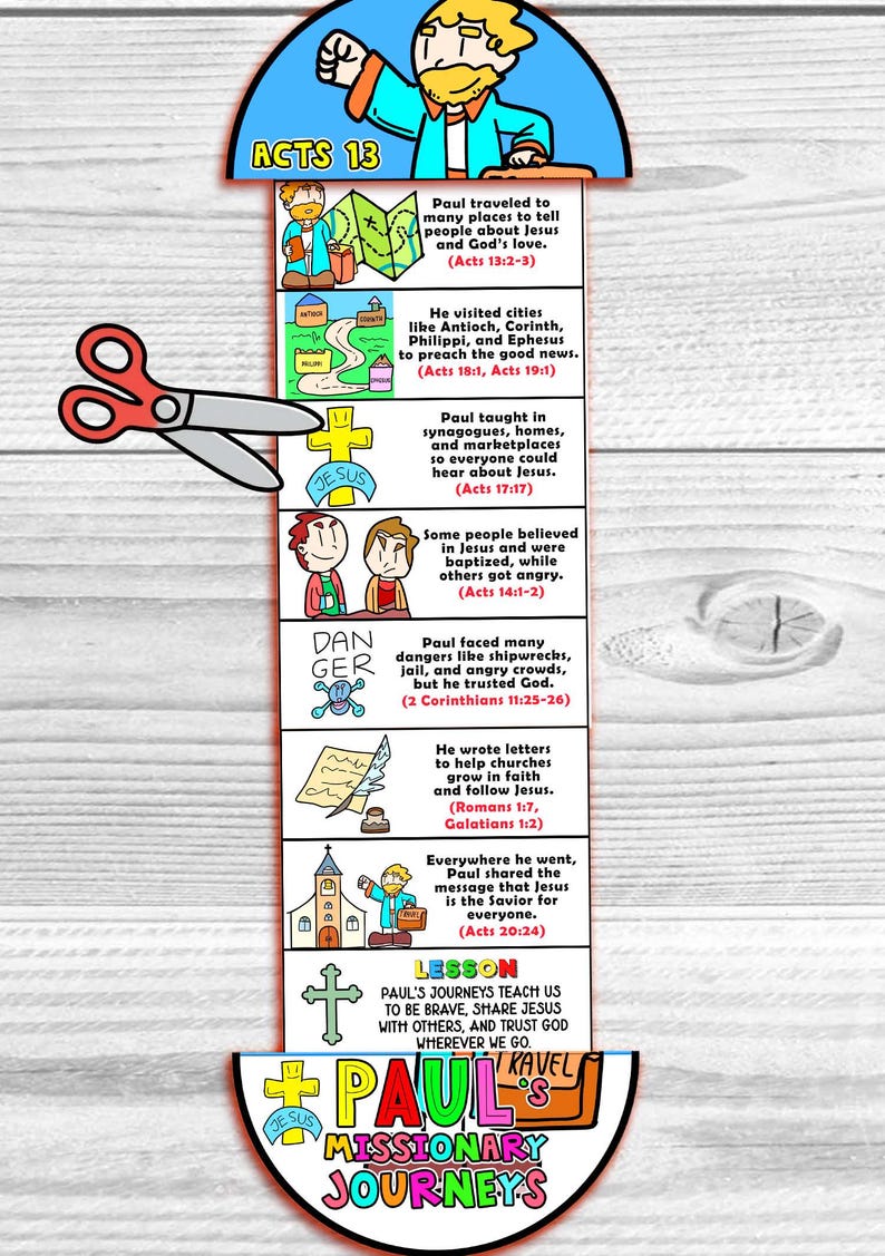 Paul’s Missionary Journeys Folding Surprise Bible Craft: Sunday School ...