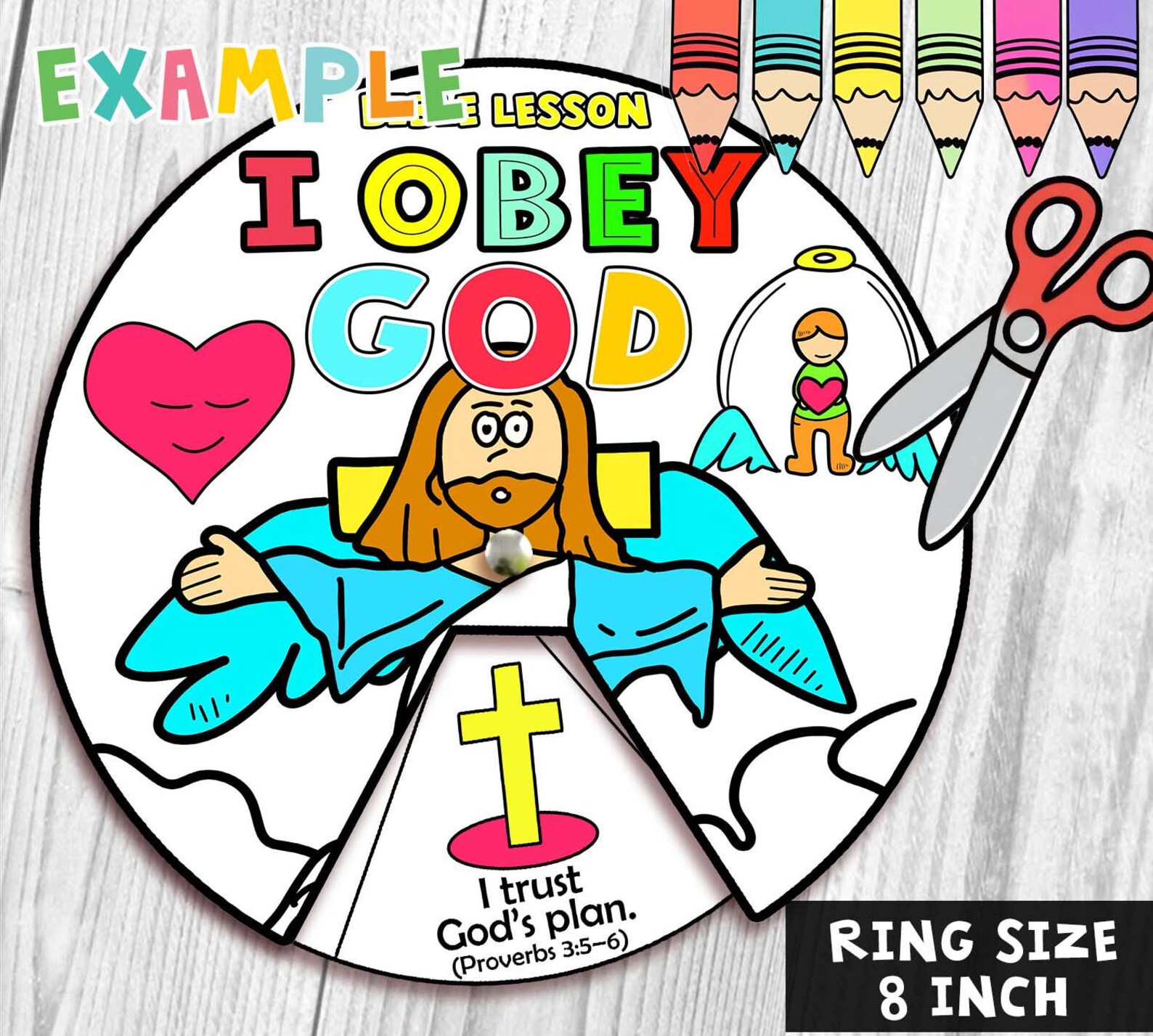 I Obey God Spinner Coloring Wheel, Bible Activity, Identity in Christ ...