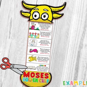 Moses and the Golden Calf Folding Surprise Bible Craft, Bible Lesson ...