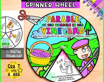 Parable of the Workers in the Vineyard Folding Surprise Bible Craft ...