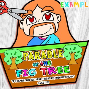 Parable of the Fig Tree Folding Surprise Bible Craft: Children Ministry ...