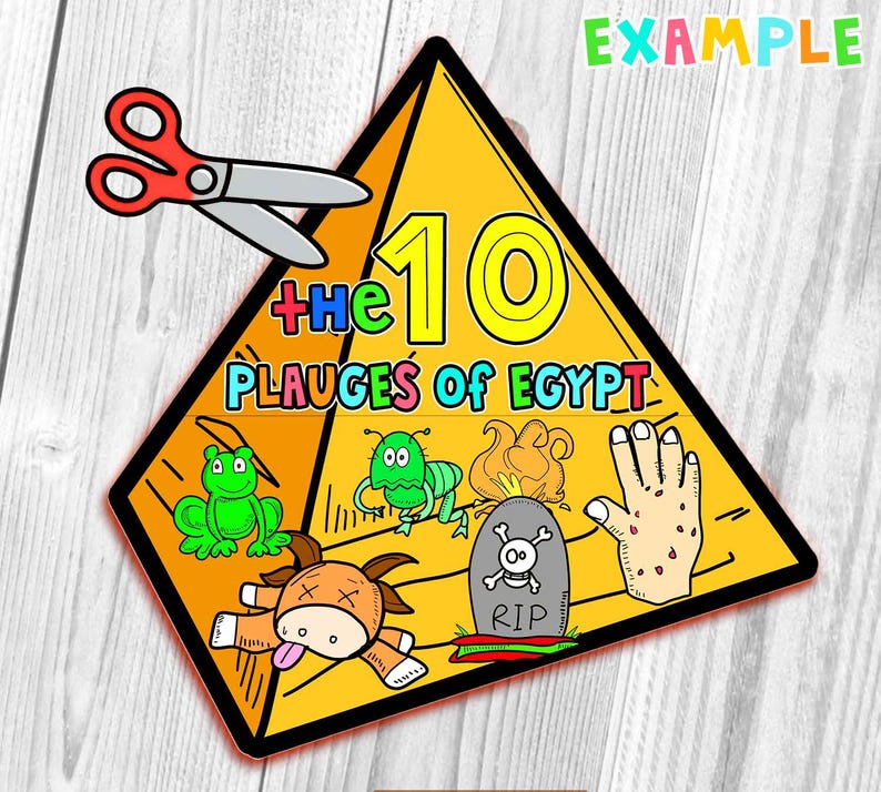 Ten Plagues of Egypt Folding Surprise Bible Craft, Bible Lesson Sunday ...