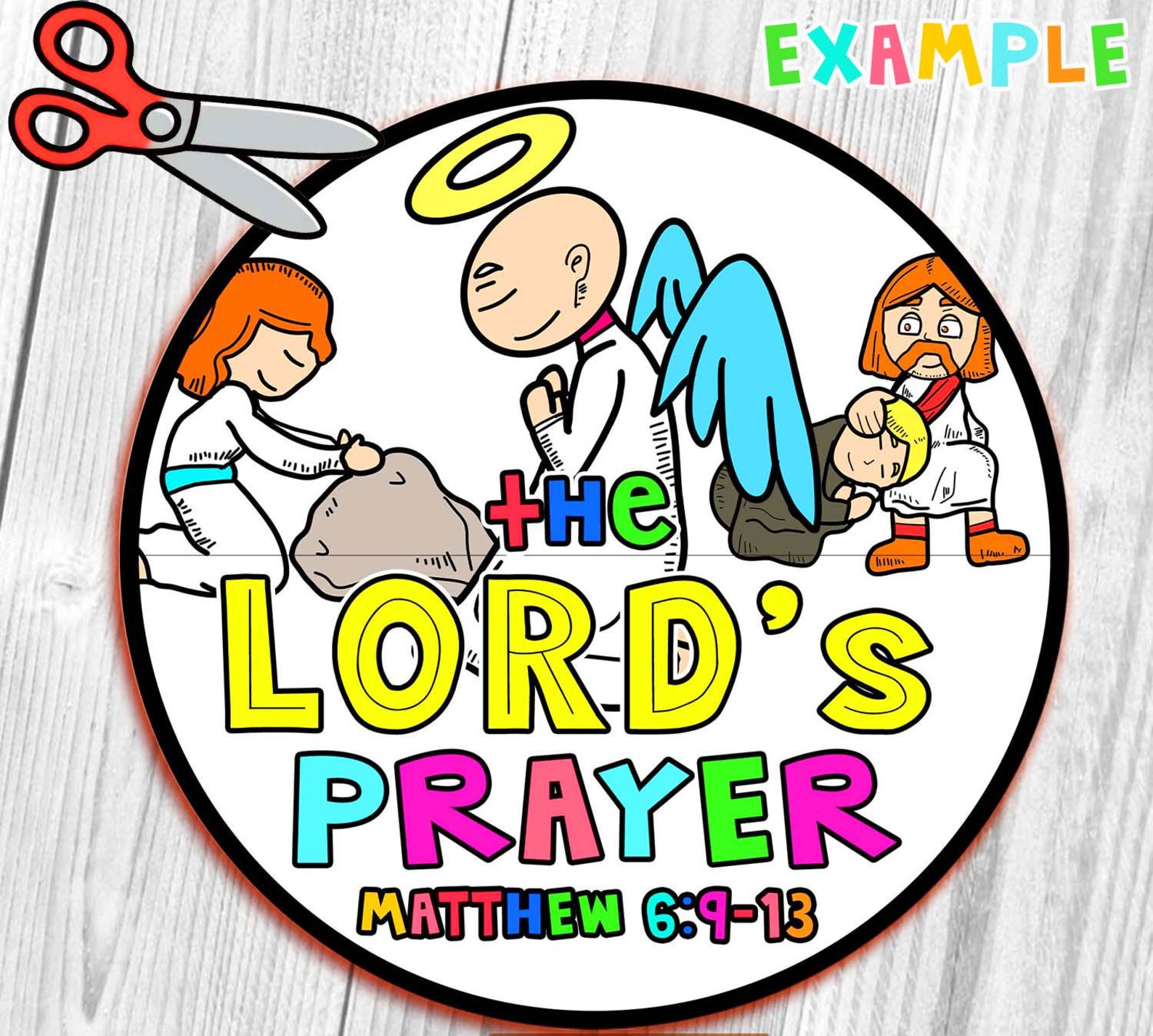 The Lord's Prayer Folding Surprise Bible Craft, Bible Lesson, Memory ...