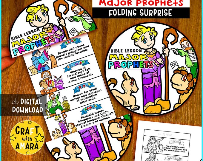 Major Prophets Folding Surprise Bible Craft: Bible Study Lesson Guide ...