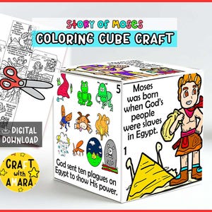 Moses Sunday School Cube Craft - Etsy