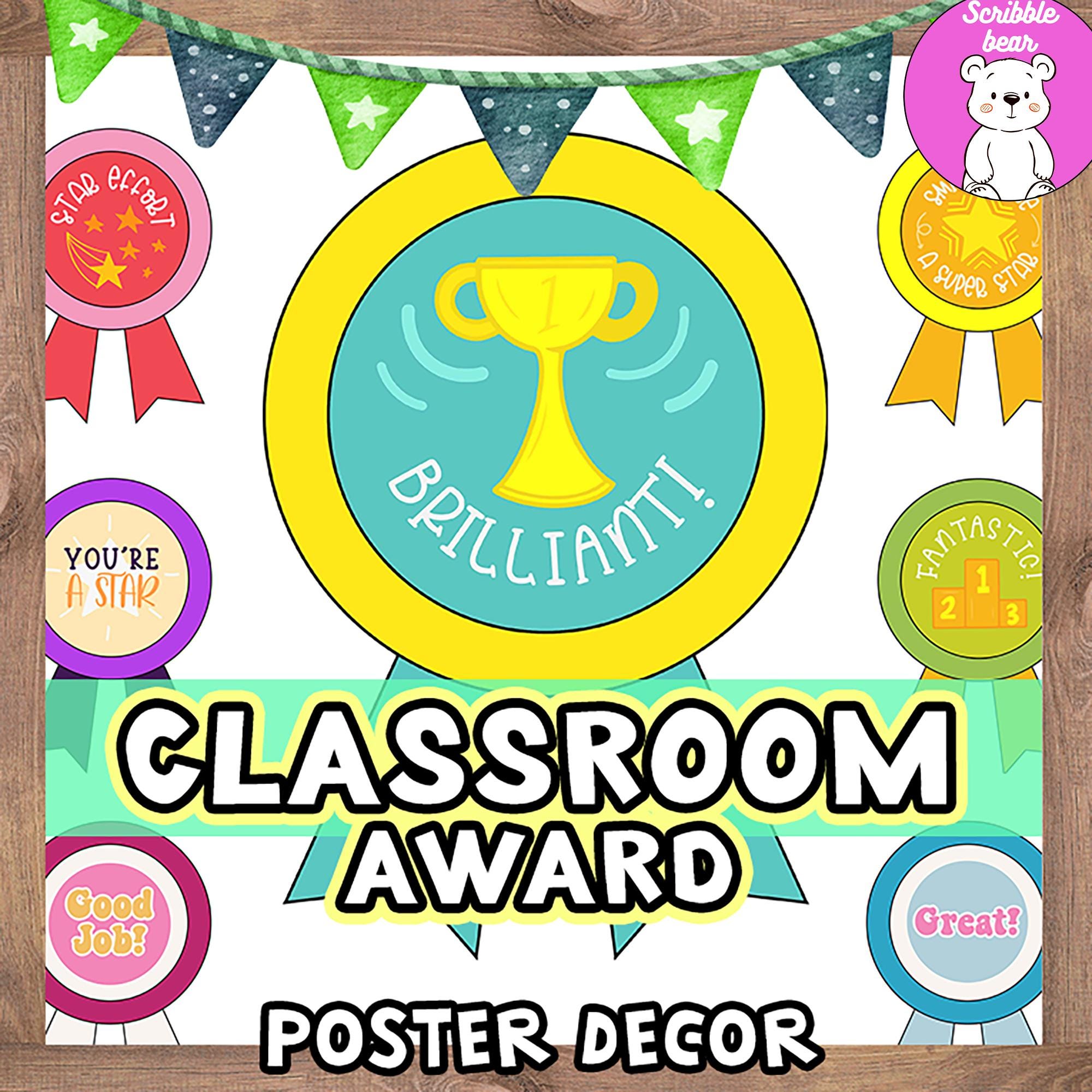 Classroom Award Rewards Flags Banner Display Classroom Decor Bulletin ...