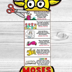 Moses and the Golden Calf Folding Surprise Bible Craft, Bible Lesson ...