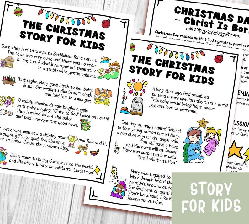 Christmas Advent Bible Lesson Craft for Kids, Christian Nativity ...
