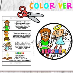 Abraham and Lot Folding Surprise Bible Craft, Bible Lesson, Sunday ...