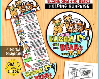 Elisha and the Bears Folding Surprise Craft: Bible Study Lesson Craft ...