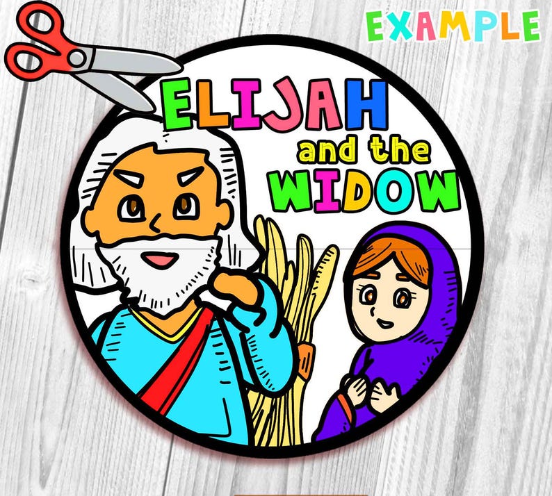 Elijah and the Widow Folding Surprise Bible Craft, Bible Lesson, Sunday ...
