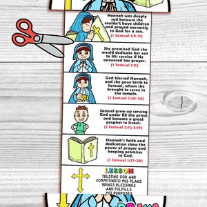 Hannah Prays Folding Surprise Bible Craft, Bible Story Lesson, Sunday ...