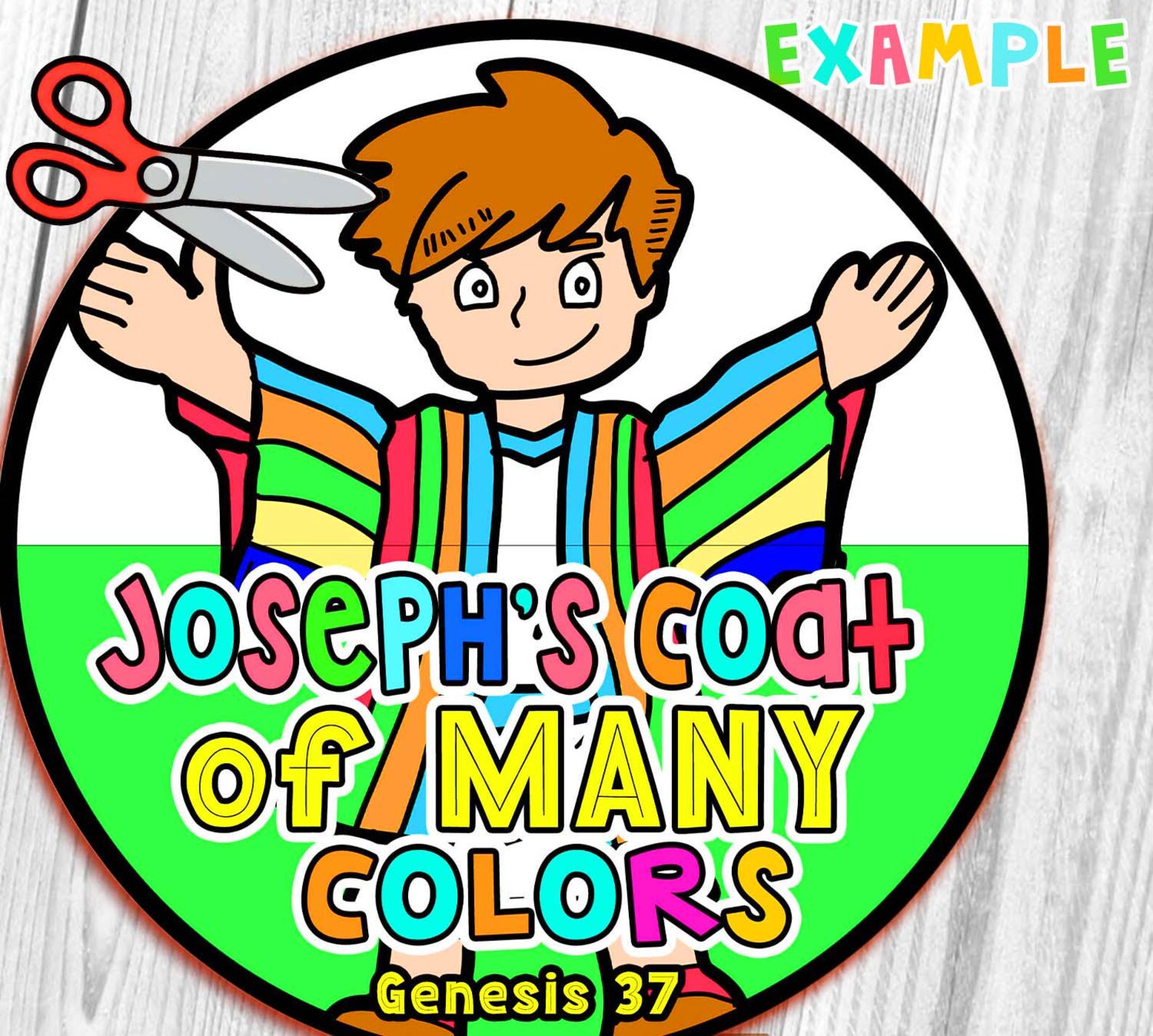 Joseph's Coat of Many Colors Folding Surprise Bible Craft, Bible Lesson ...