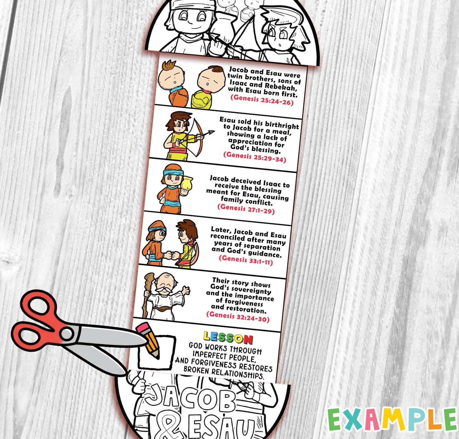 Jacob and Esau Folding Surprise, Bible Craft, Bible Story Lesson ...