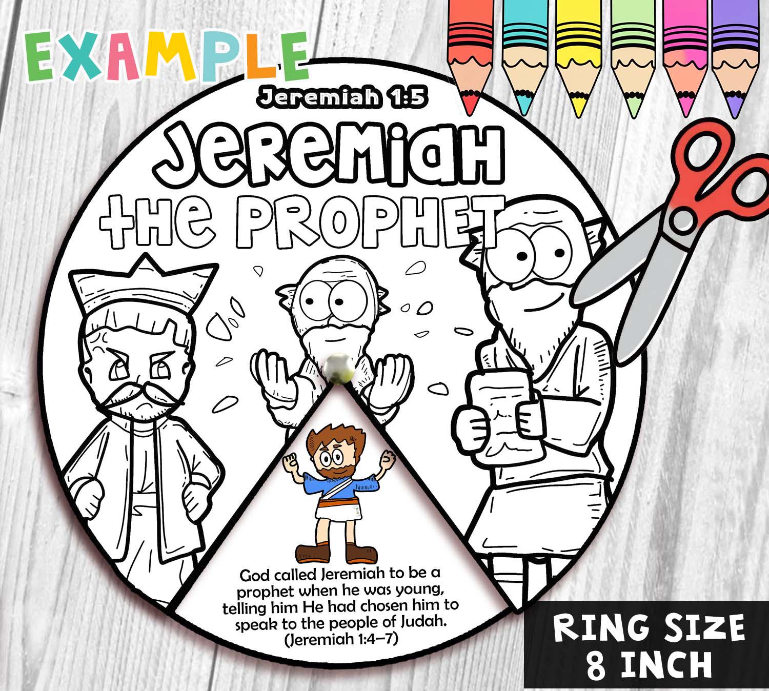 Jeremiah the Prophet Spinner Wheel Craft: Bible Story Activity for Kids ...