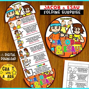 Jacob and Esau Folding Surprise, Bible Craft, Bible Story Lesson ...