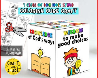 7 Gifts of the Holy Spirit Folding Surprise Bible Craft, Bible Lesson ...