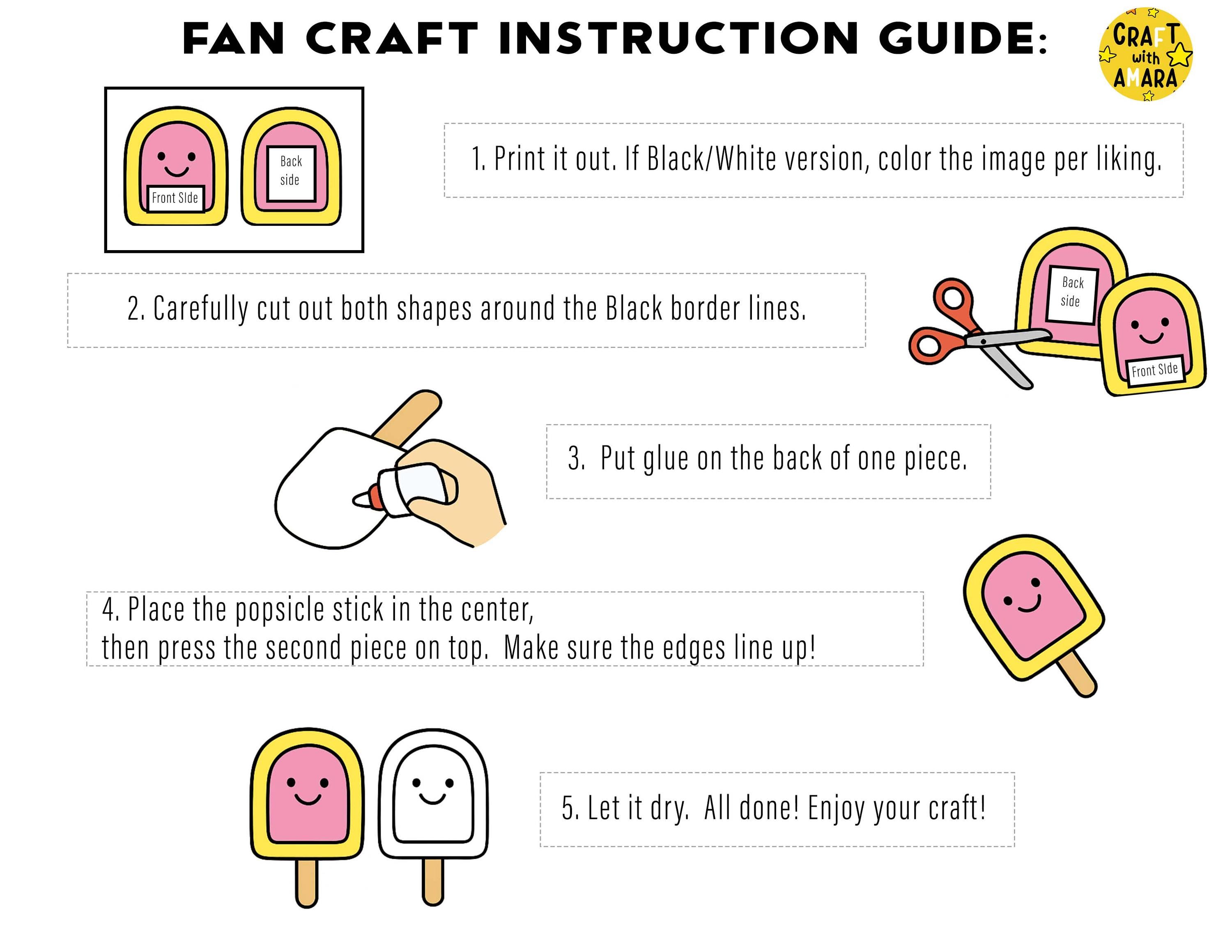 Church Fan Craft: Bible Sunday School Lesson Church Coloring Activity ...