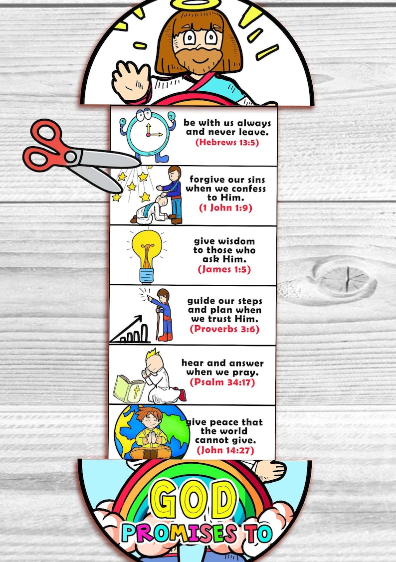 God Promises Folding Surprise Bible Craft, Bible Story Lesson, Sunday ...