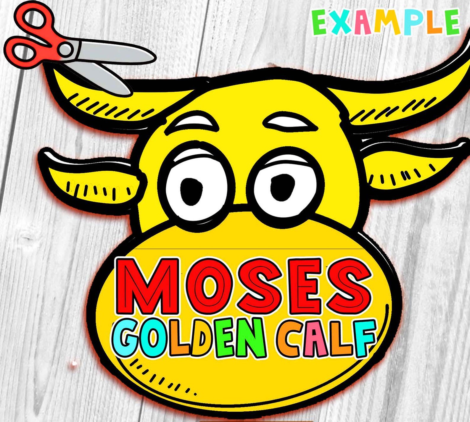 Moses and the Golden Calf Folding Surprise Bible Craft, Bible Lesson ...