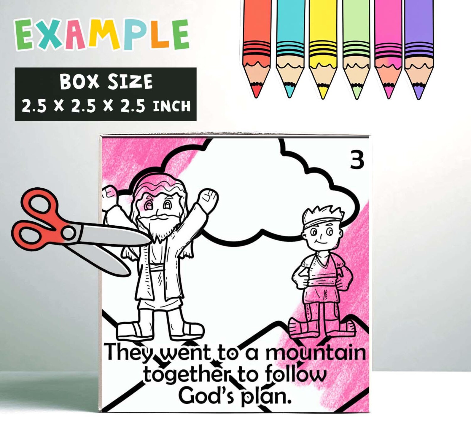 Isaac's Sacrifice Test Coloring Cube Craft, Memory Games, Bible Craft ...