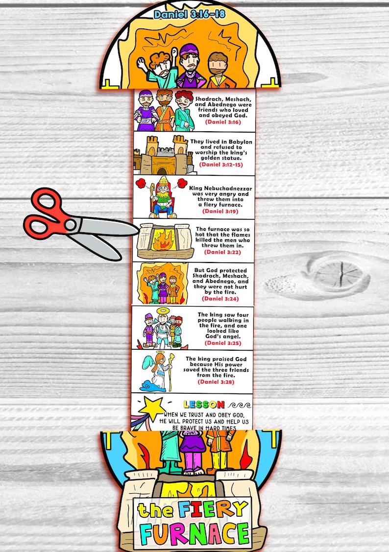 Shadrach Meshach and Abednego (the Fiery Furnace) Folding Surprise ...