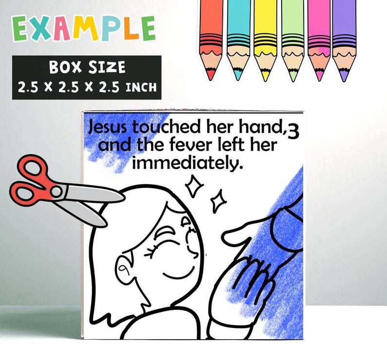Jesus Heals Peter’s Mother-in-law Coloring Cube Bible Craft: Miracle ...