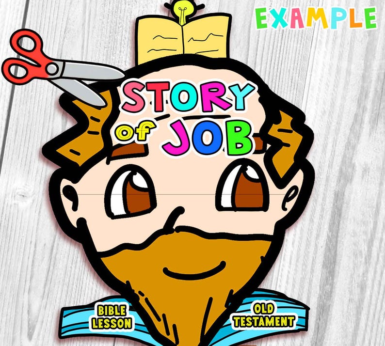 Story of JOB Folding Surprise: Bible Craft, Bible Story Lesson Summary ...