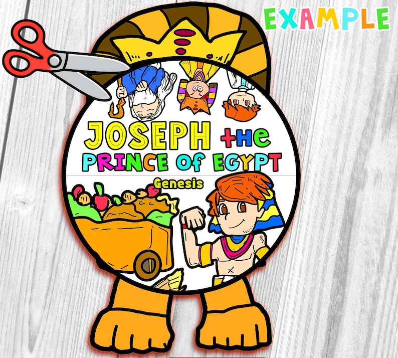 Joseph the Prince of Egypt Folding Surprise Bible Craft, Bible Story ...