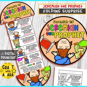 Jeremiah the Prophet Folding Surprise, Bible Craft, Bible Story Lesson ...