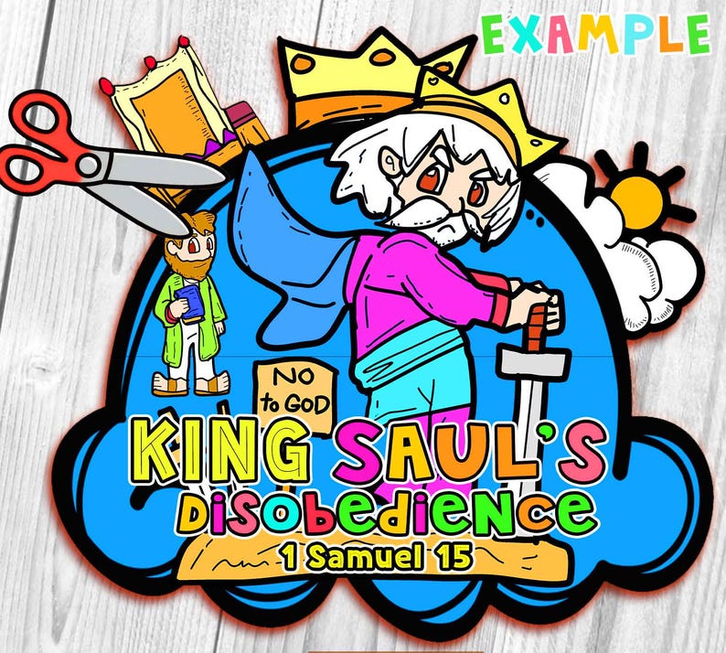 King Saul's Disobedience Folding Surprise Craft: Bible Study Lesson ...