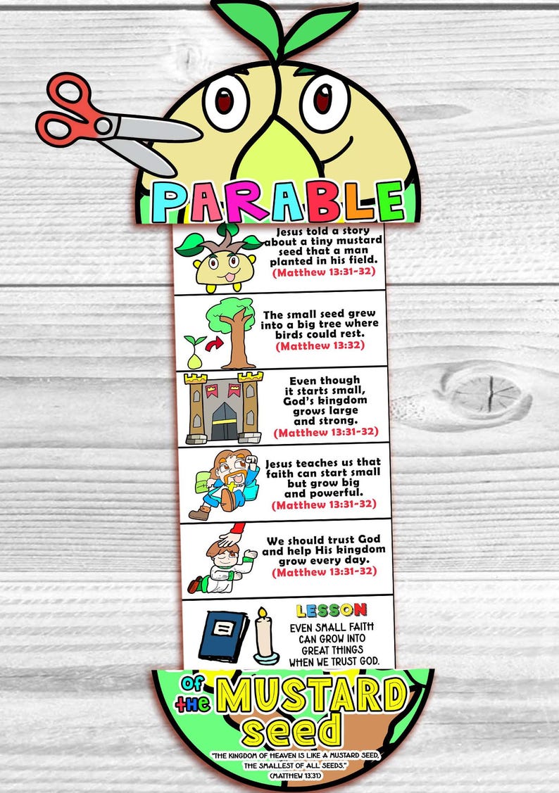 Parable of the Mustard Seed Folding Surprise Bible Craft: Children ...