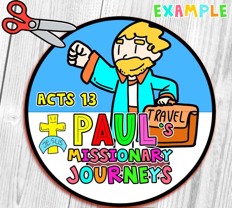 Paul’s Missionary Journeys Folding Surprise Bible Craft: Sunday School ...