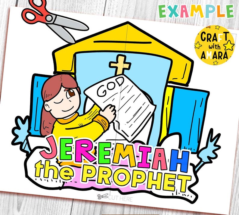 Jeremiah the Prophet Easy Coloring Folding Surprise Bible Craft ...