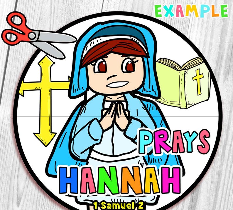 Hannah Prays Folding Surprise Bible Craft, Bible Story Lesson, Sunday ...